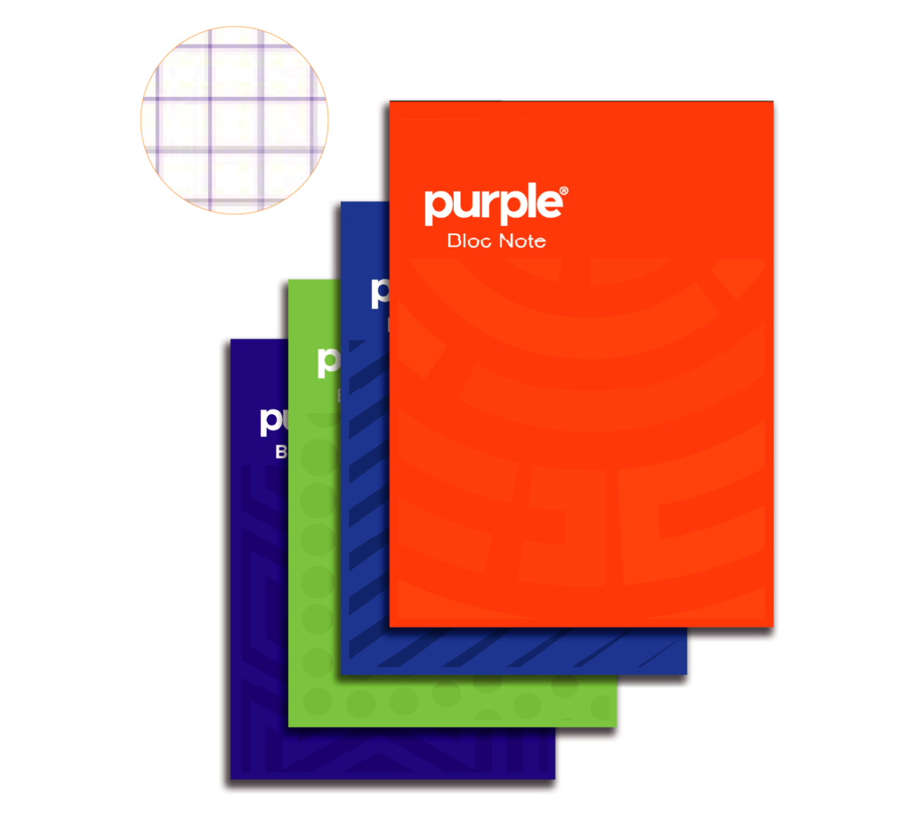 Bloc Note A5 100 Pages ESSENTIAL - Purple - fournitures scolaires et ...
