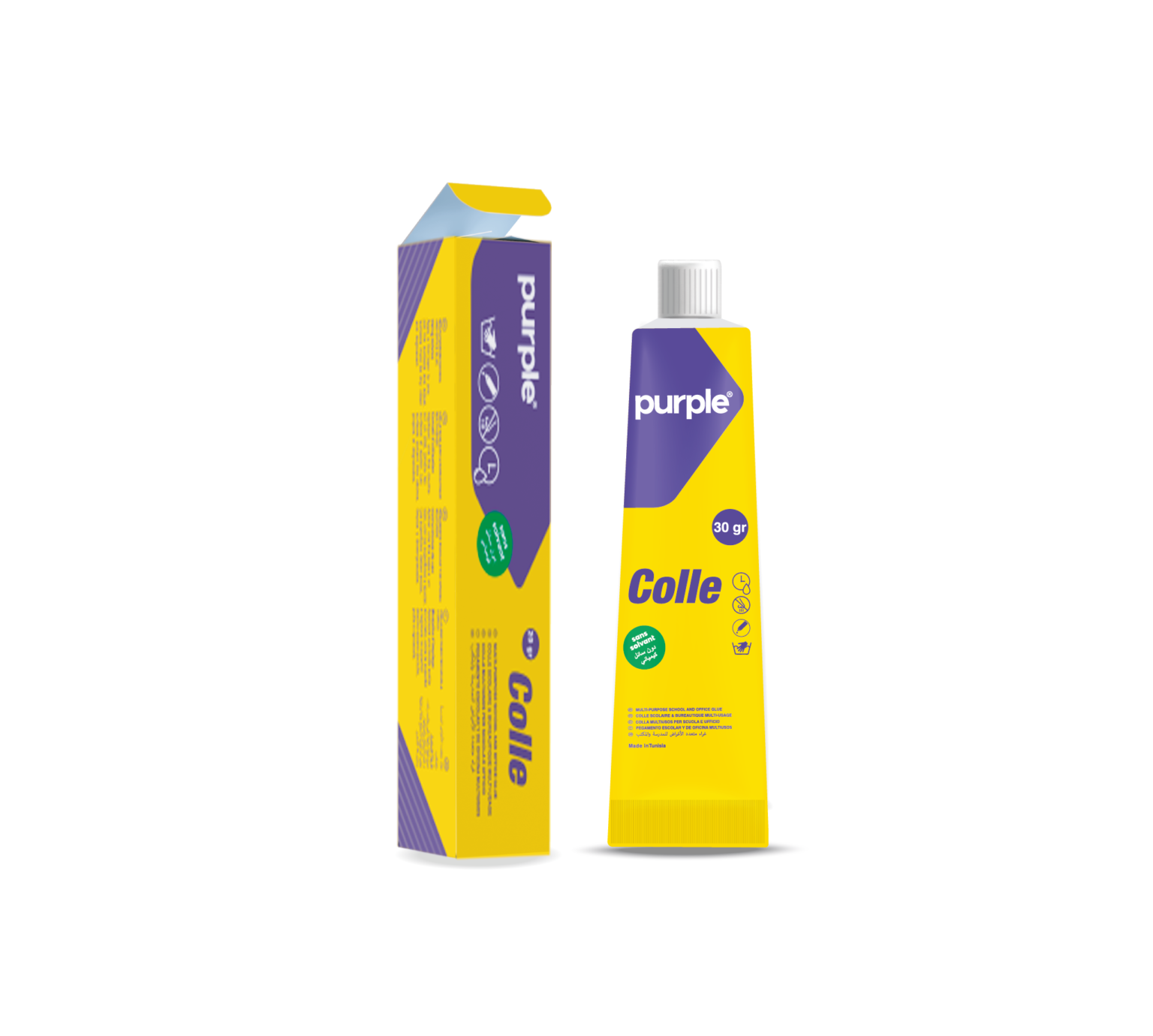 Colle Transparente en Tube 30gr - Purple - fournitures scolaires et ...