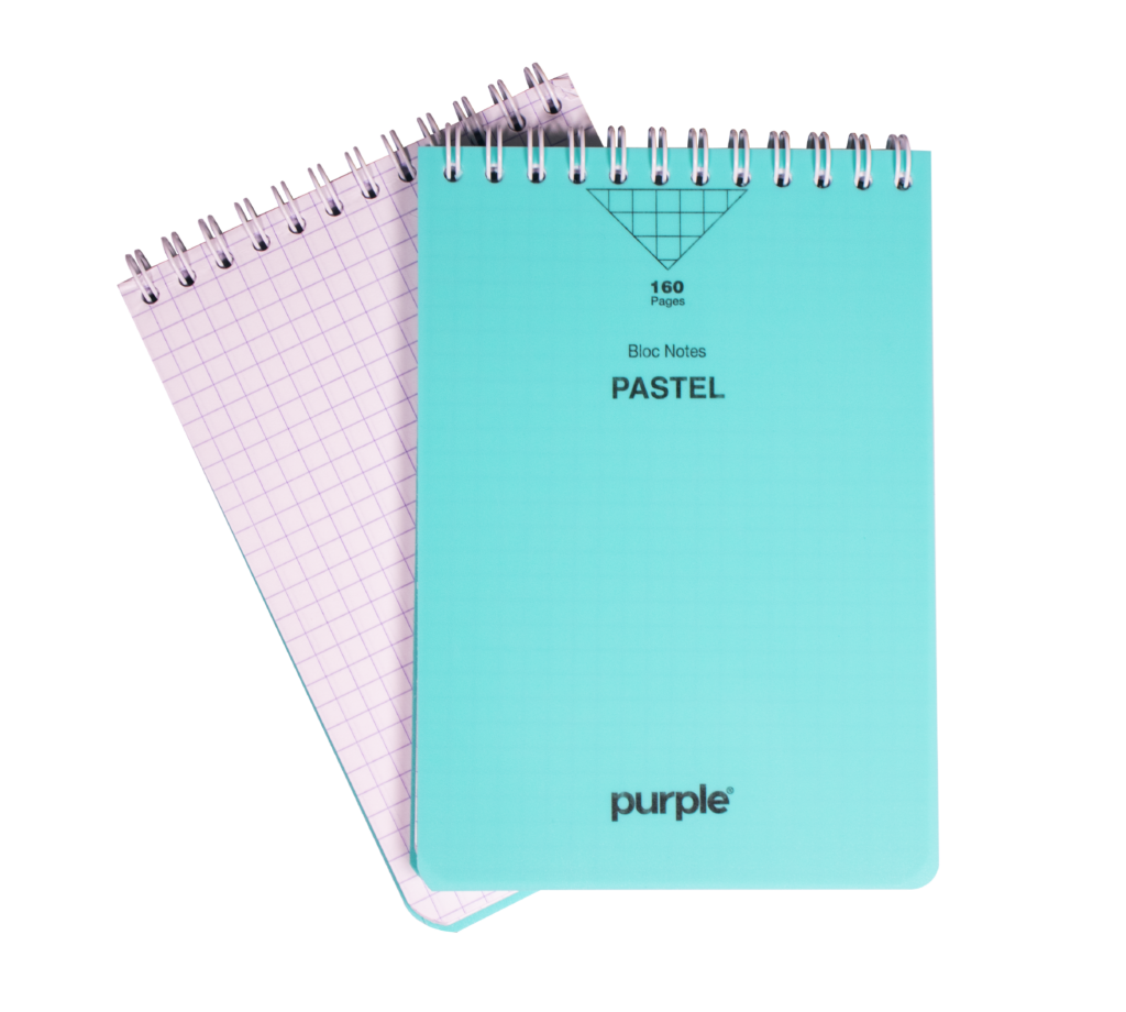Bloc Note Wiro 160 Pages A7 PASTEL - Purple - fournitures scolaires et ...