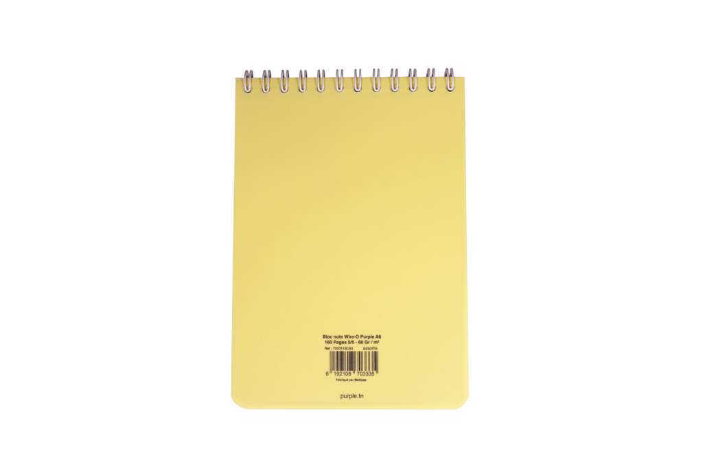 Bloc Note Wiro 160 Pages A6 PASTEL - Purple - fournitures scolaires et ...